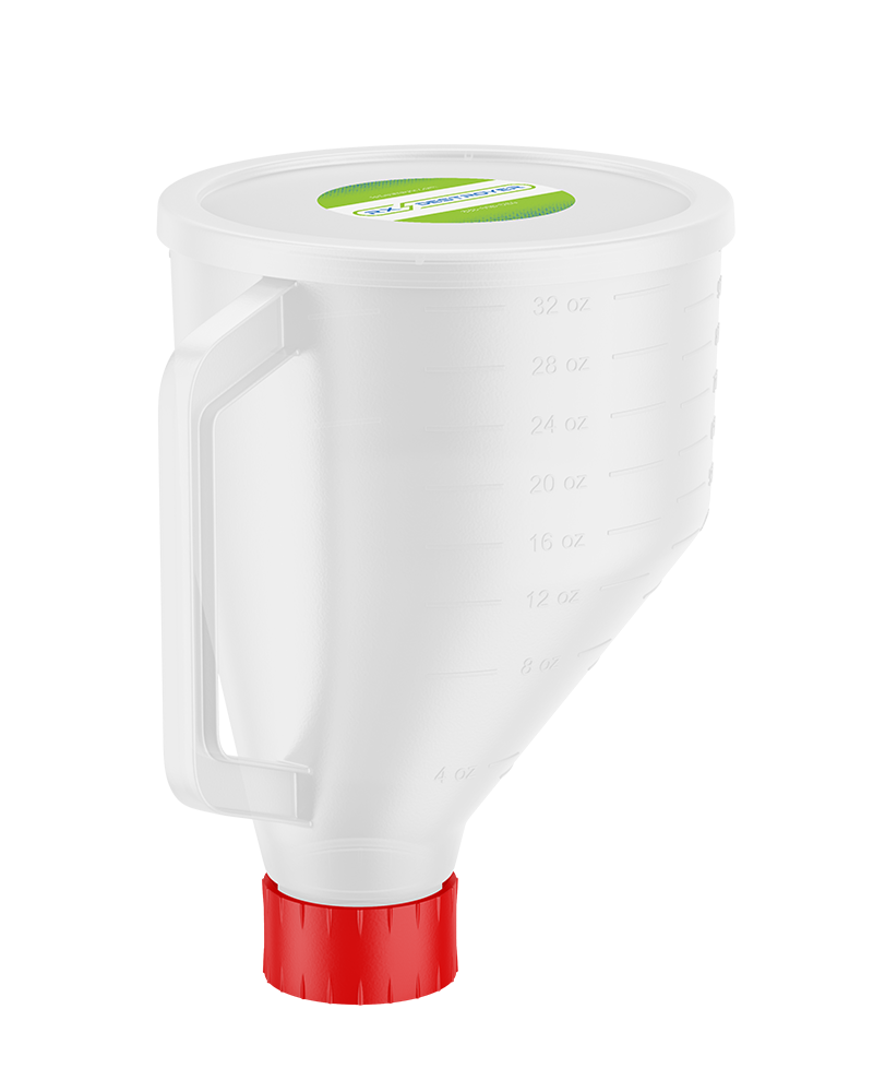 Funnel, 32oz W/Lid Secures to 16oz, 64oz,1gal - RXFUN32 - Rx Destroyer