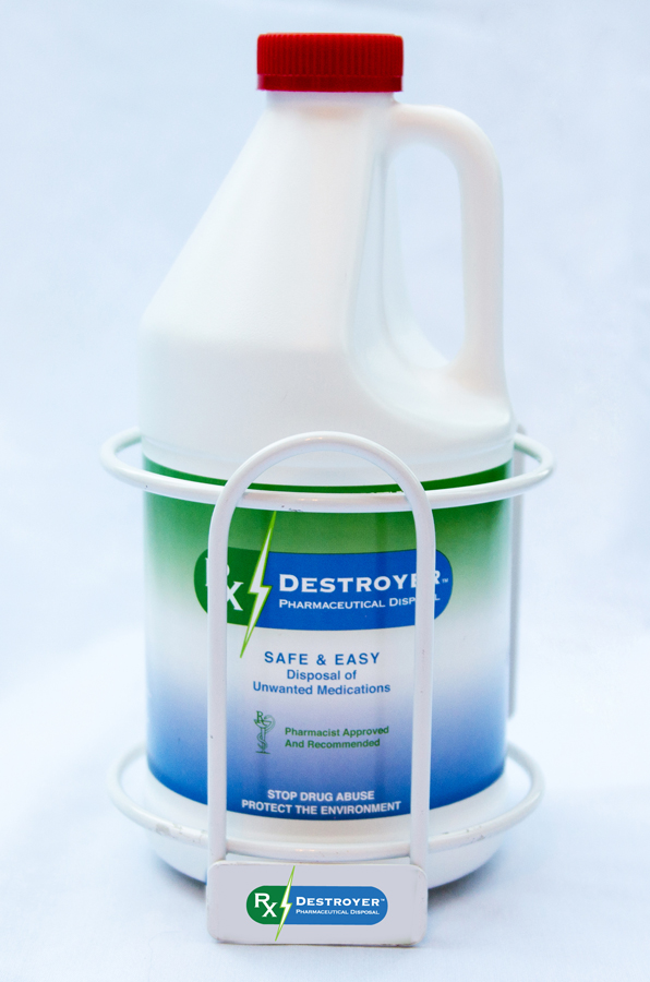 RxDestroyer 64oz wire mount with full bottle - Rx Destroyer